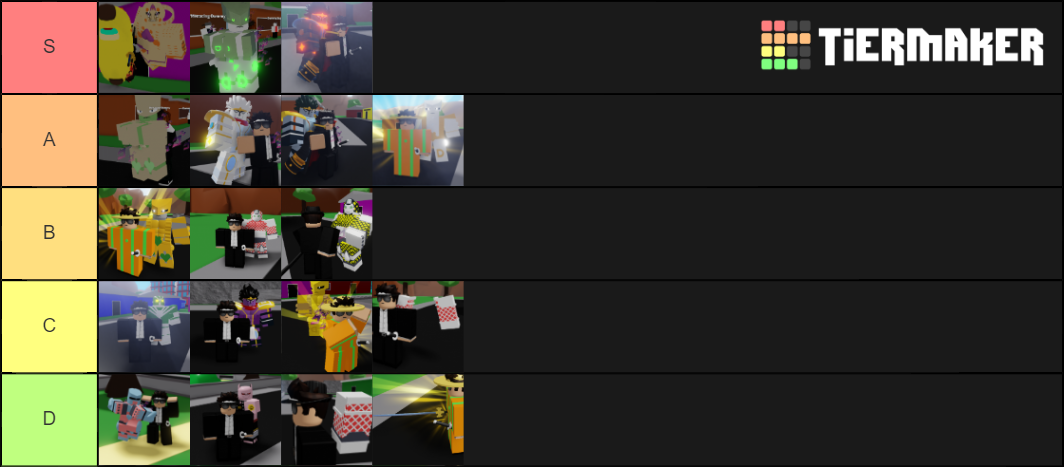 Unusual Day Stands rarity Tier List (Community Rankings) - TierMaker