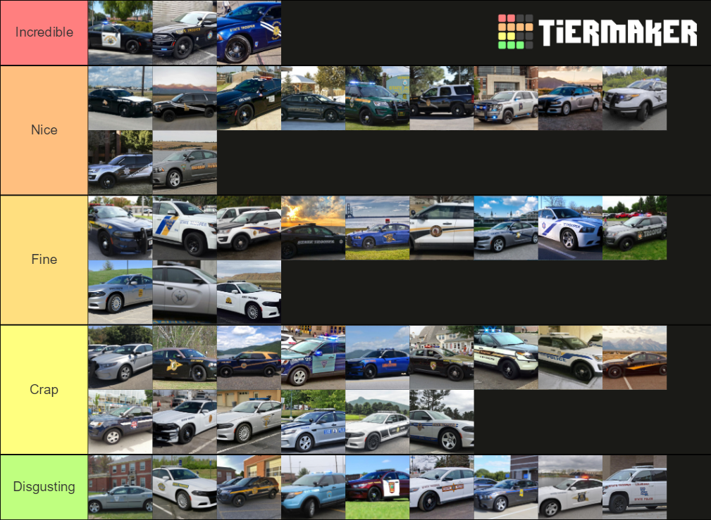 U.S. State Police/Highway Patrol Liveries ! Tier List (Community ...