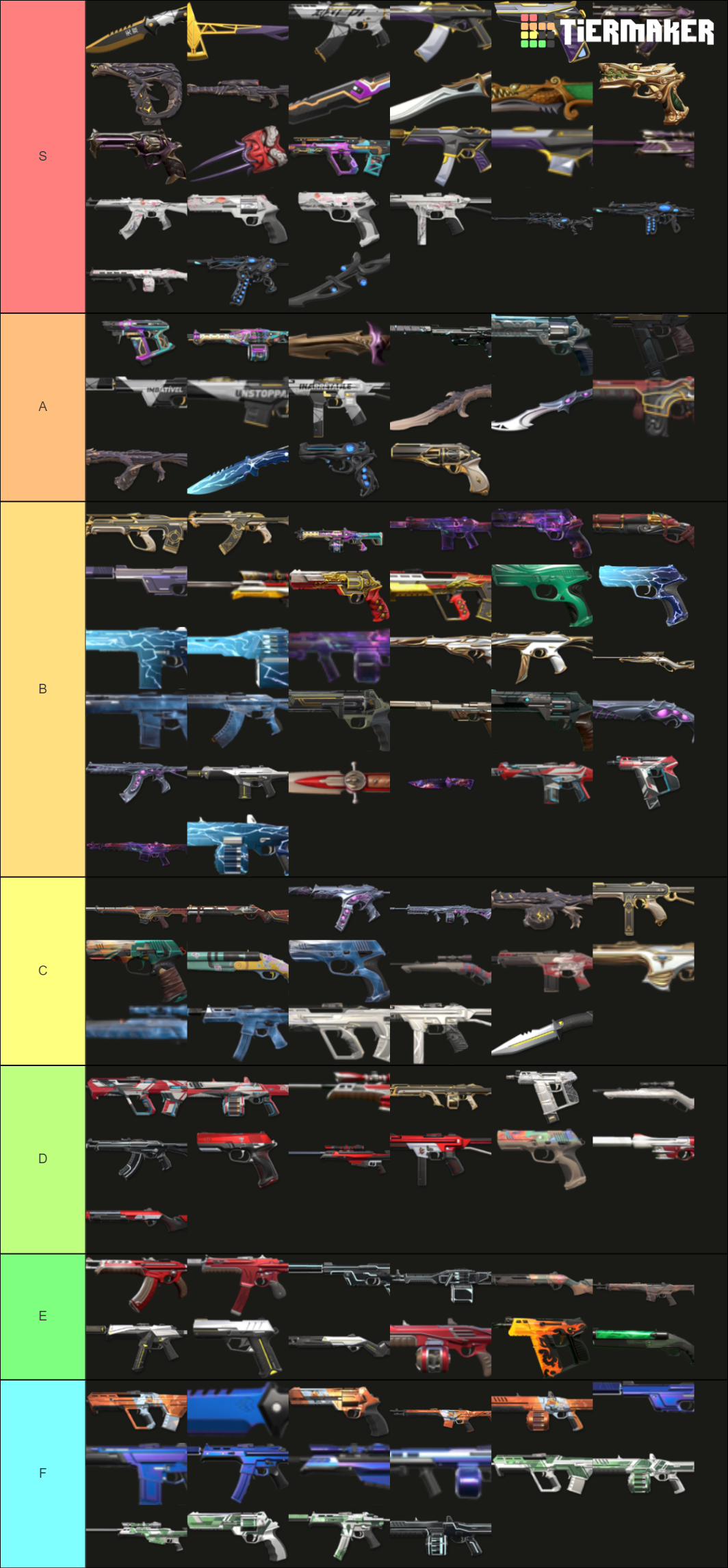 Valorant Every Skin Tier List (Community Rankings) - TierMaker