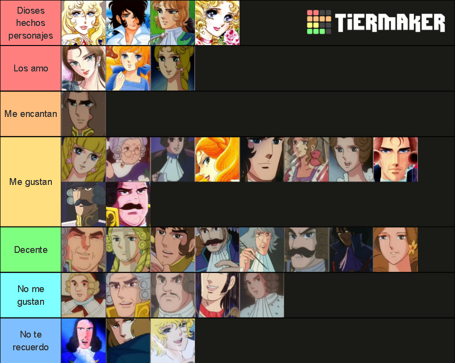 versailles no bara characters Tier List (Community Rankings) - TierMaker