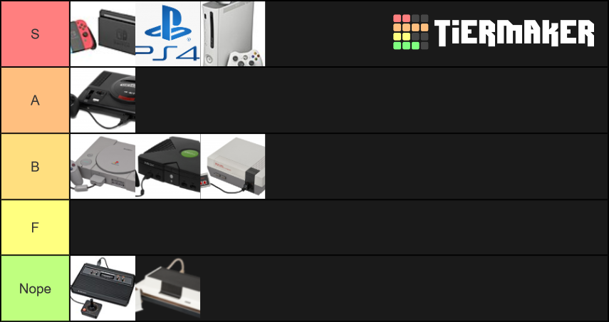 Video Game Console Generations Tier List (Community Rankings) - TierMaker