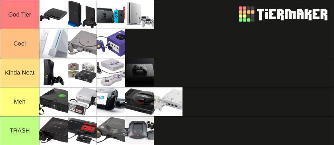 Video Game Consoles Tier List (Community Rankings) - TierMaker