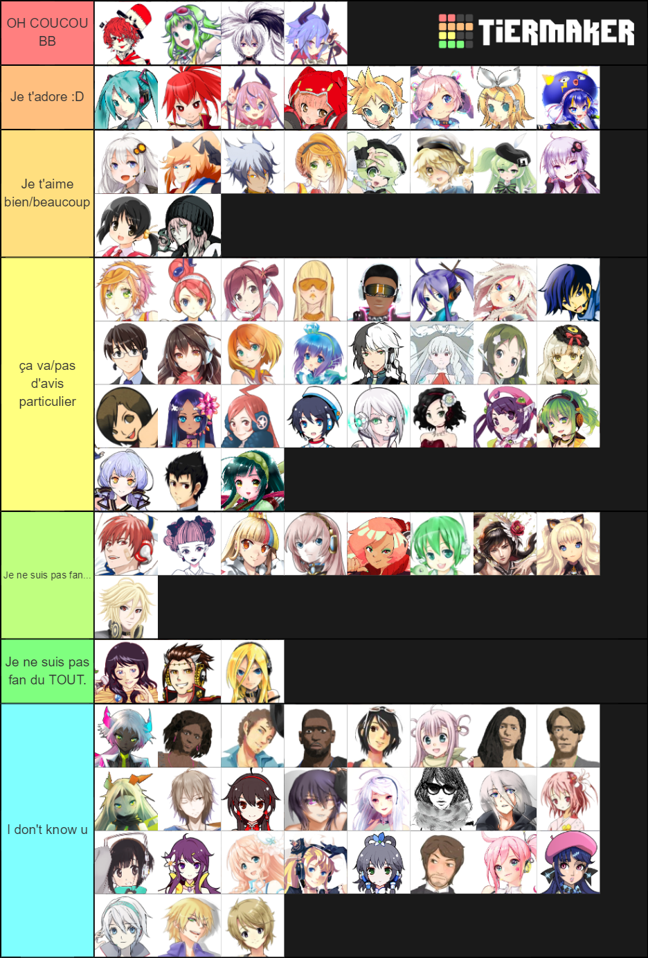 Vocaloid (complete) Tier List (Community Rankings) - TierMaker