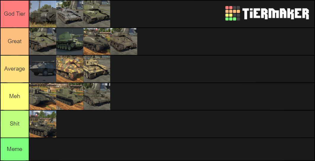 War Thunder Tanks Tier List (Community Rankings) - TierMaker
