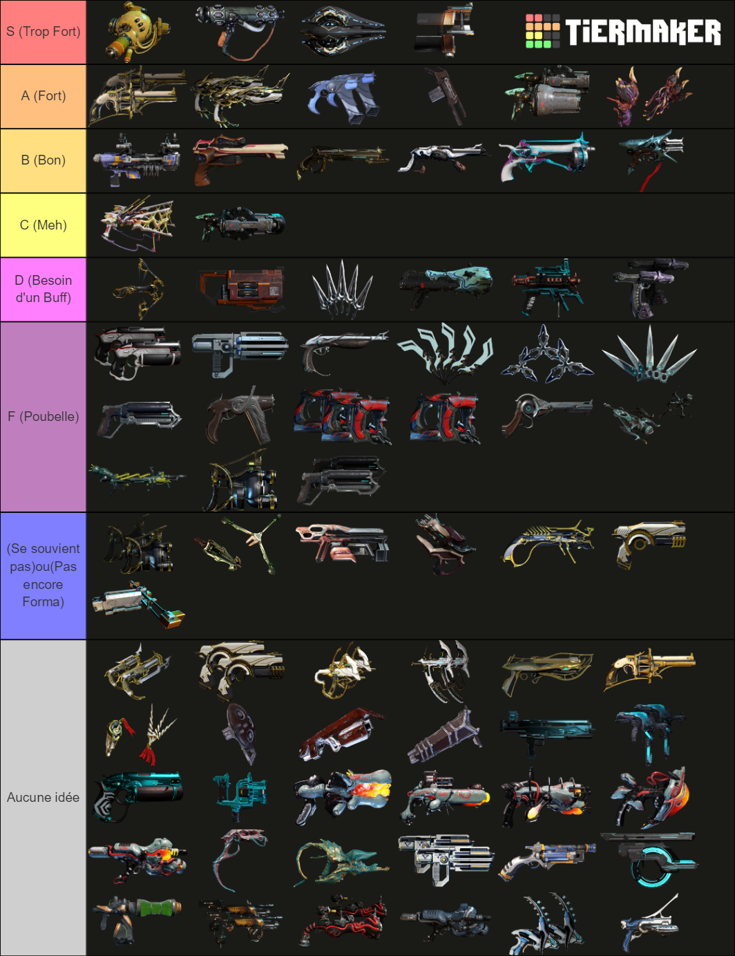 Warframe weapon tierlist (27.5.6.1) Tier List (Community Rankings ...