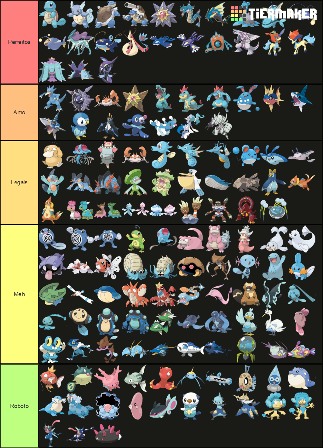 Water-Type Pokemon Tier List (Community Rankings) - TierMaker