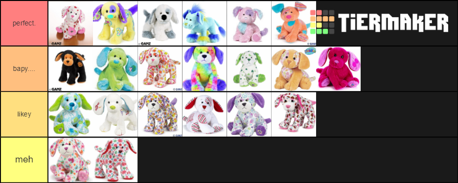 webkinz puppies Tier List (Community Rankings) - TierMaker