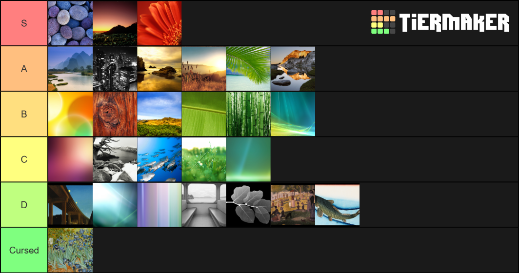 Windows Vista Wallpapers Tier List (Community Rankings) - TierMaker