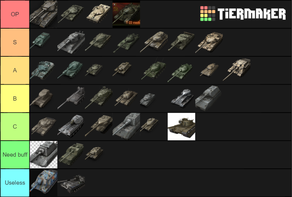 World of tanks Blitz T10 6.8 Tier List (Community Rankings) - TierMaker