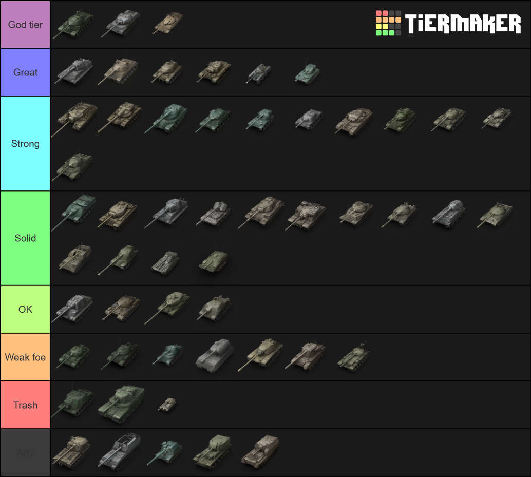 World of Tanks Tier 9 List Tier List (Community Rankings) - TierMaker