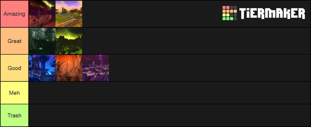 World of Warcraft TBC (Burning Crusade) Zones Tier List (Community ...