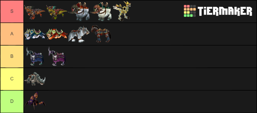 WoW Classic Mounts Tier List (Community Rankings) - TierMaker