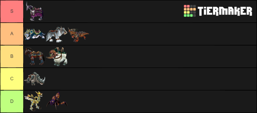 WoW Classic Mounts Tier List (Community Rankings) - TierMaker