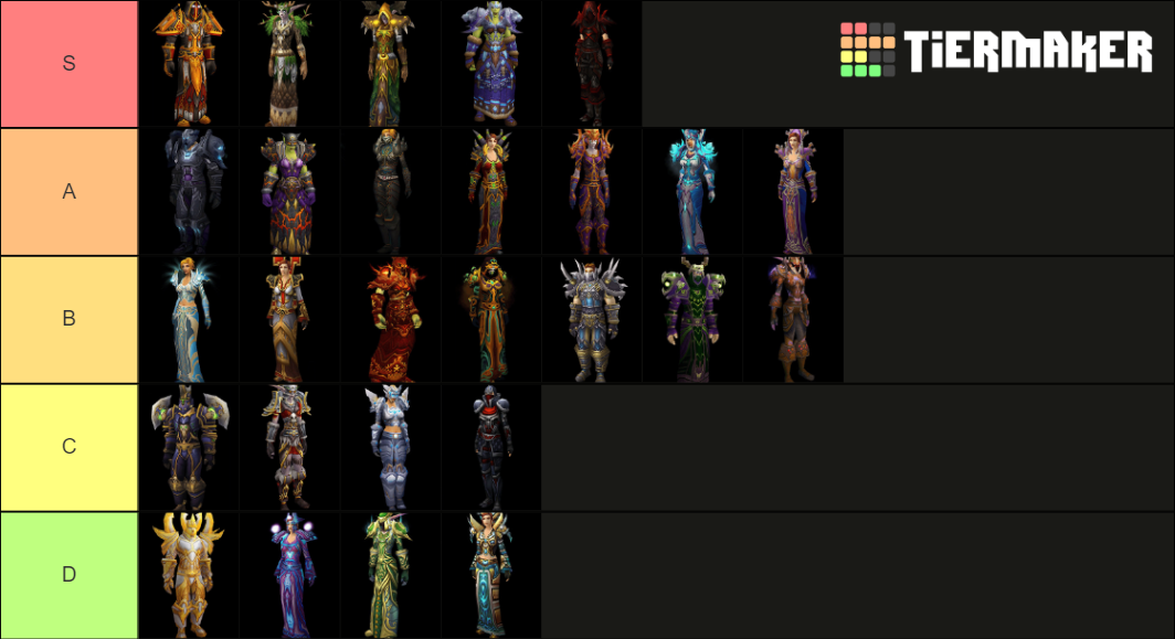 WoW Classic Raid Tier Sets Tier List (Community Rankings) - TierMaker