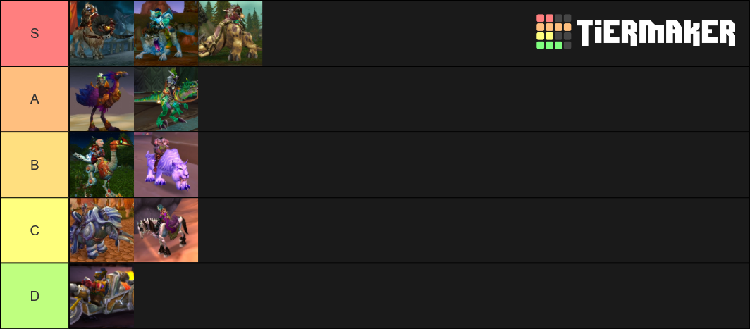 WoW Racial Mounts Tier List (Community Rankings) - TierMaker