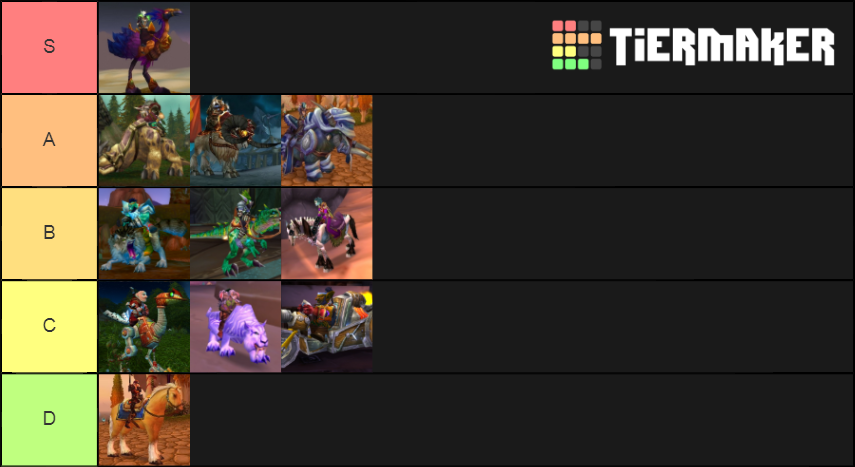 WoW Racial Mounts Tier List (Community Rankings) - TierMaker