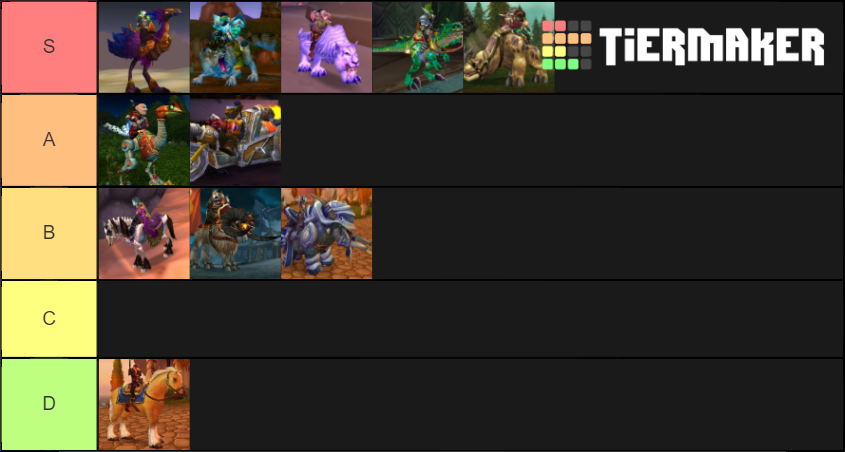 WoW Racial Mounts Tier List (Community Rankings) - TierMaker