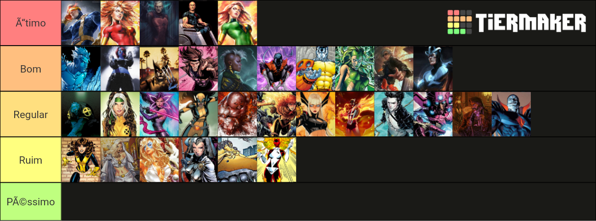 X-Men: Characters (Personagens) Tier List (Community Rankings) - TierMaker
