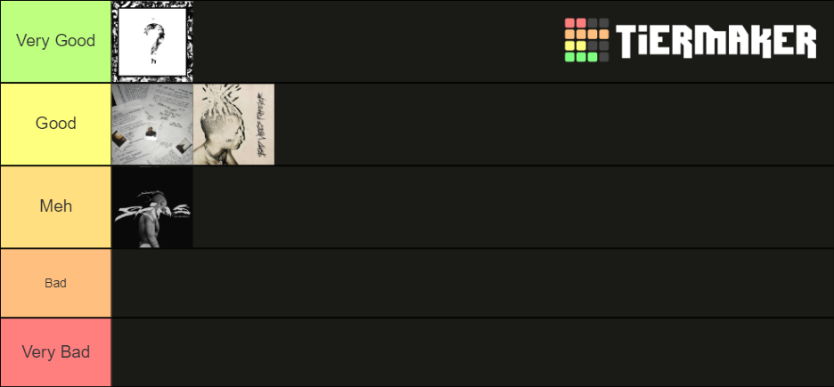 XXXTentacion Albums List Tier List (Community Rankings) - TierMaker