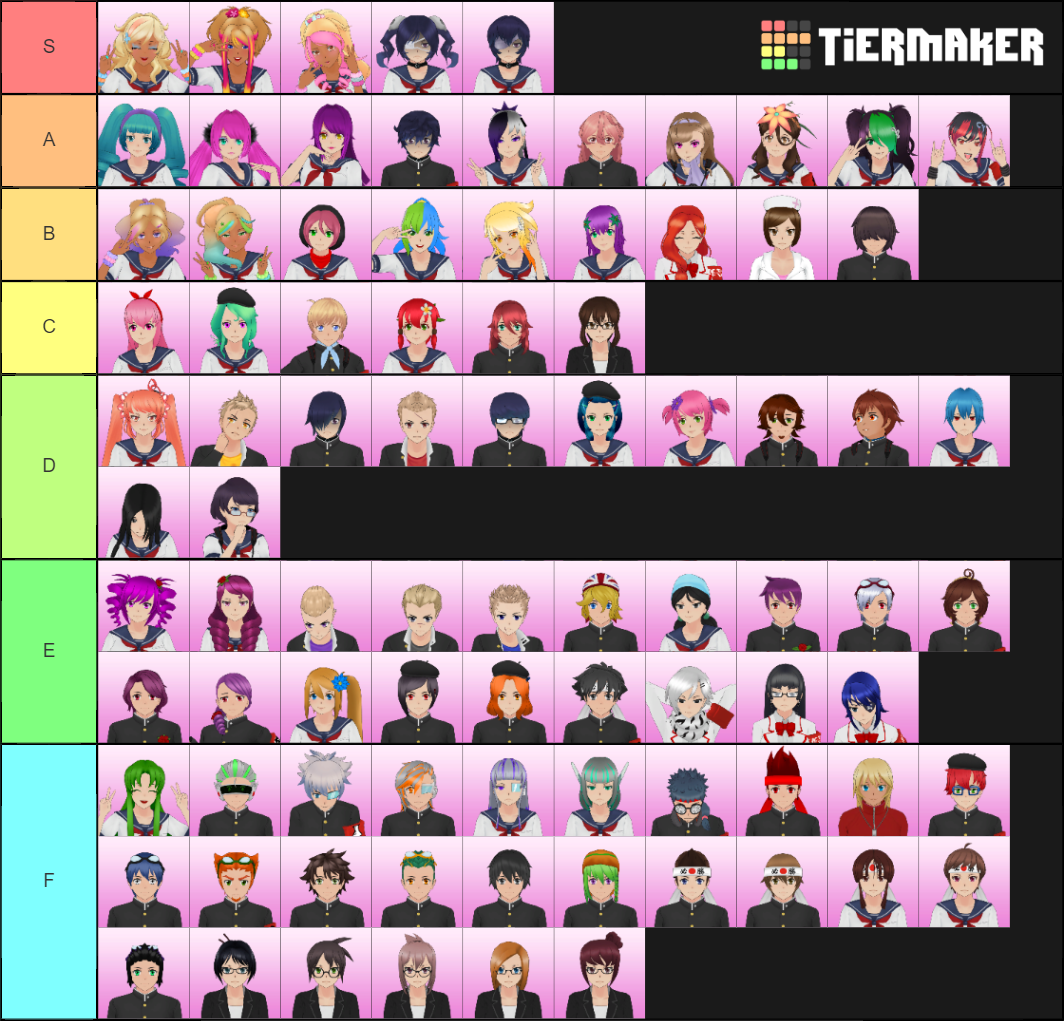Yandere Simulator NPC's Tier List (Community Rankings) - TierMaker