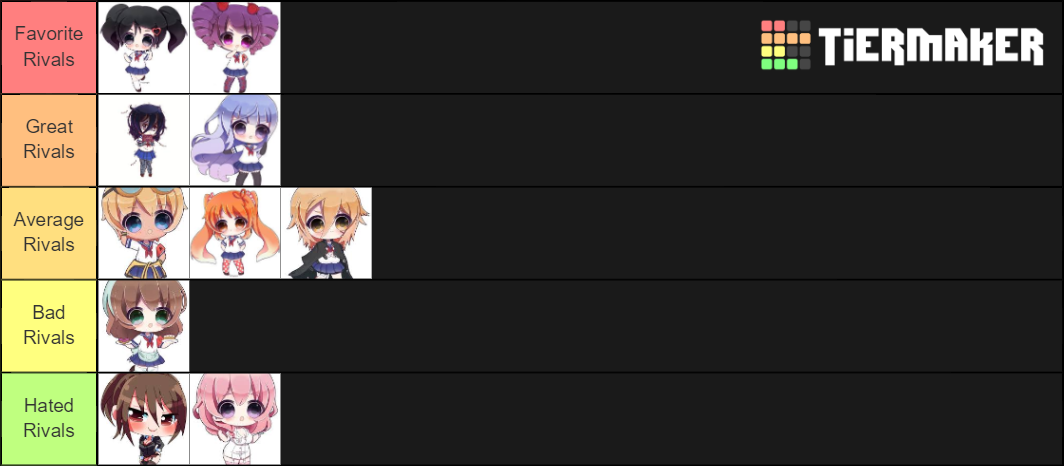 Yandere Simulator Rivals Tier List (Community Rankings) - TierMaker
