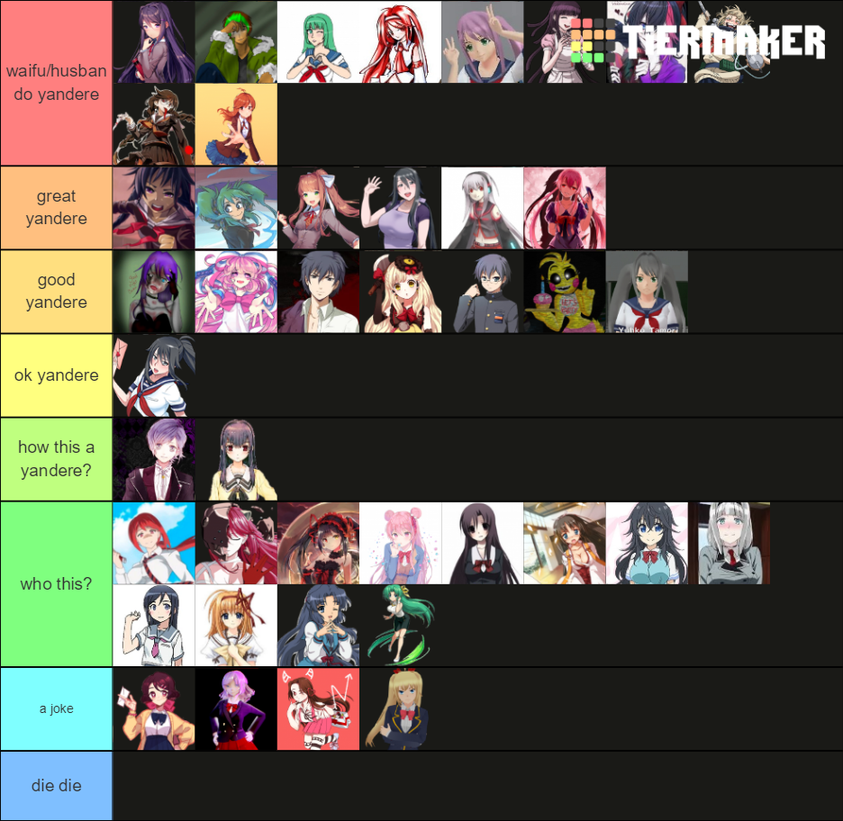 yandere ultumate ( male and female ) Tier List (Community Rankings ...