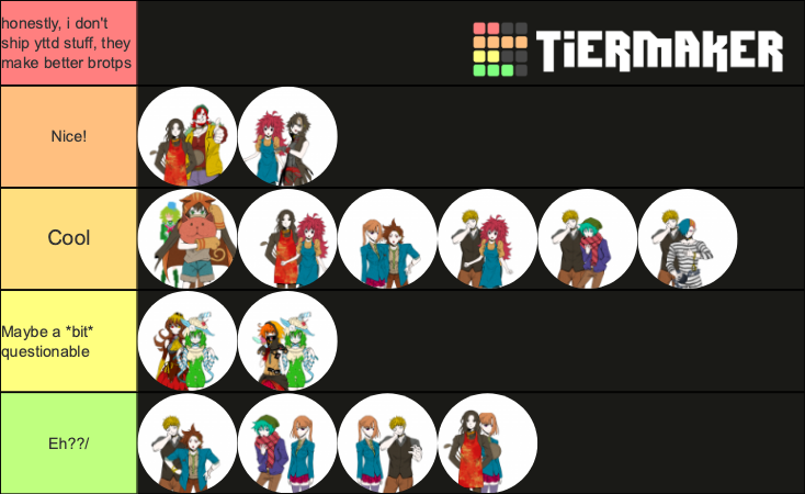 YTTD ships Tier List (Community Rankings) - TierMaker