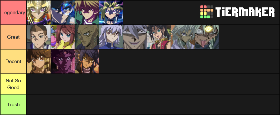 'Yu-Gi-Oh! Characters' Tier List (Community Rankings) - TierMaker