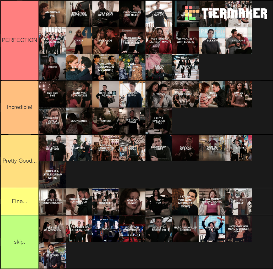 Zoey's Extraordinary Playlist Song Ranking Tier List (Community ...