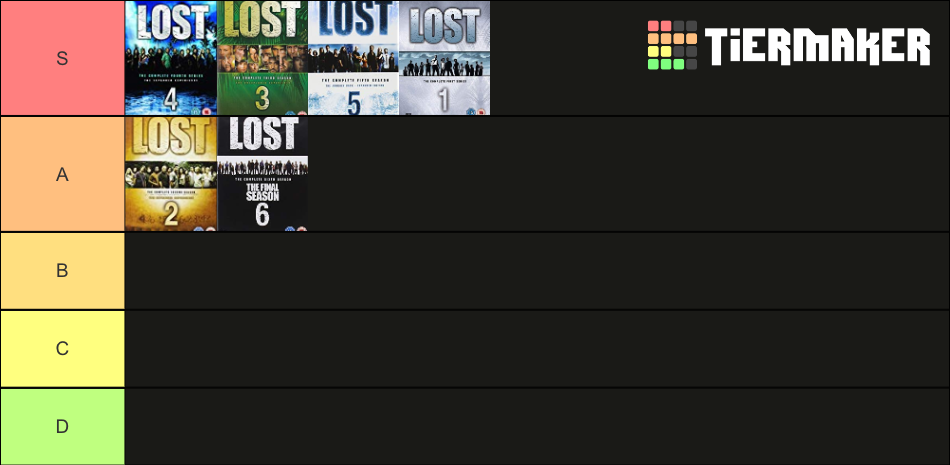 LOST seasons ranked Tier List (Community Rankings) - TierMaker