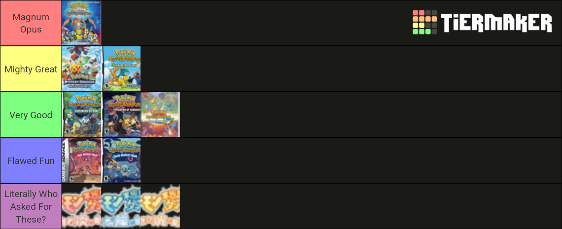 Pokemon Mystery Dungeon Games Tier List (Community Rankings) - TierMaker Pokemon Mystery Dungeon Games Tier List (Community Rankings) - TierMaker