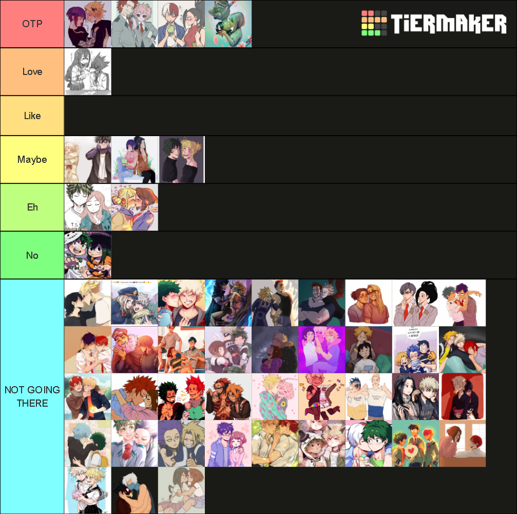 MHA ships Tier List (Community Rankings) - TierMaker