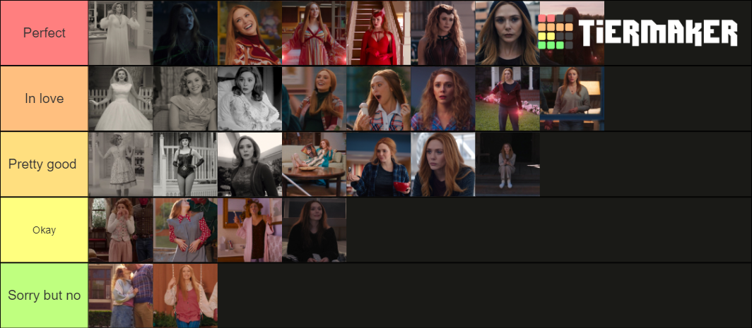All Wanda Outfits (WandaVision) Tier List (Community Rankings) - TierMaker