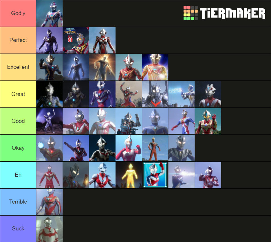 Heisei Ultraman Forms Tier List (Community Rankings) - TierMaker