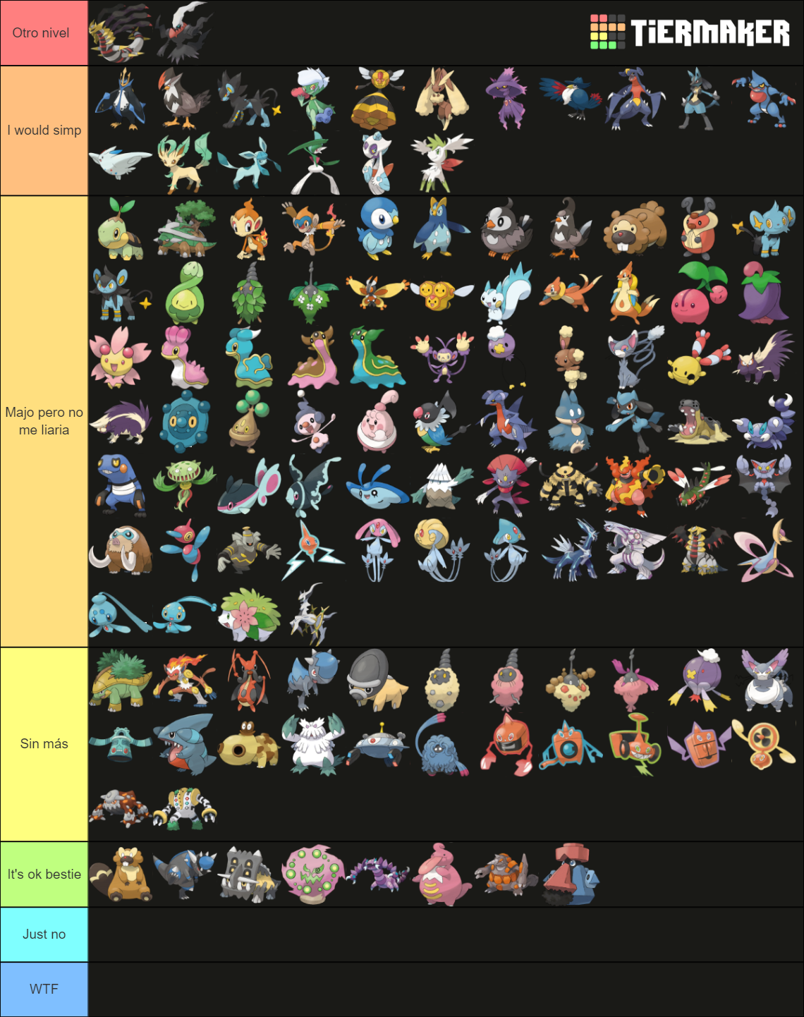4th Gen Pokemon Tier List (Community Rankings) - TierMaker