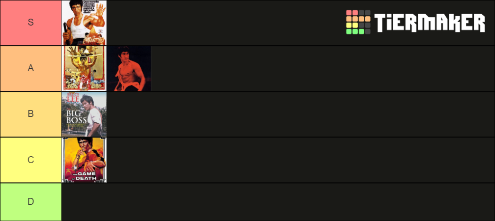 Bruce Lee Movies Tier List (Community Rankings) - TierMaker