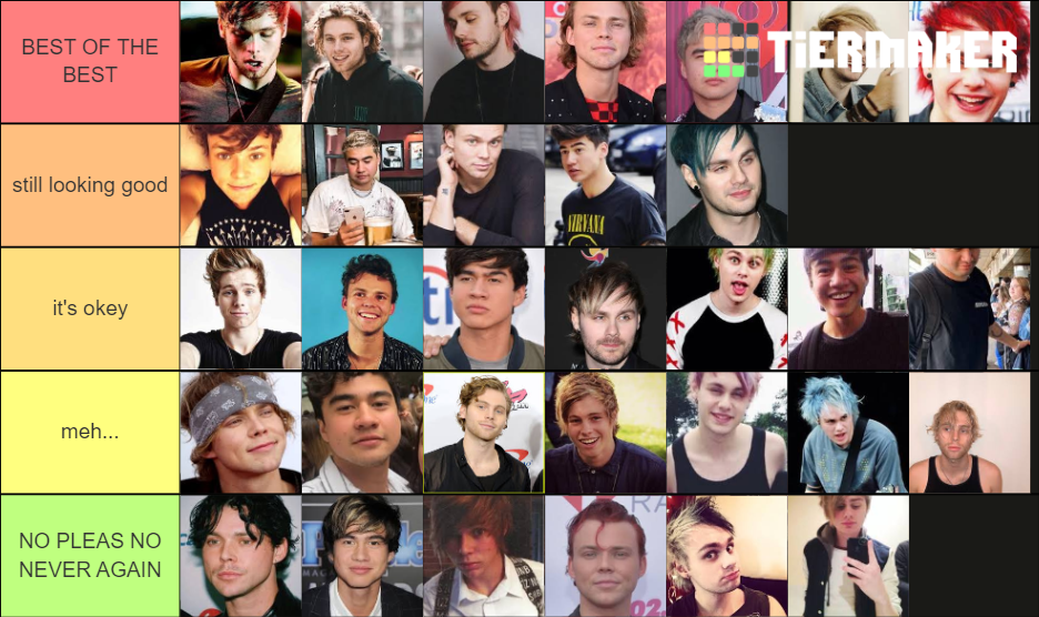 5SOS hairstyles Tier List (Community Rankings) - TierMaker
