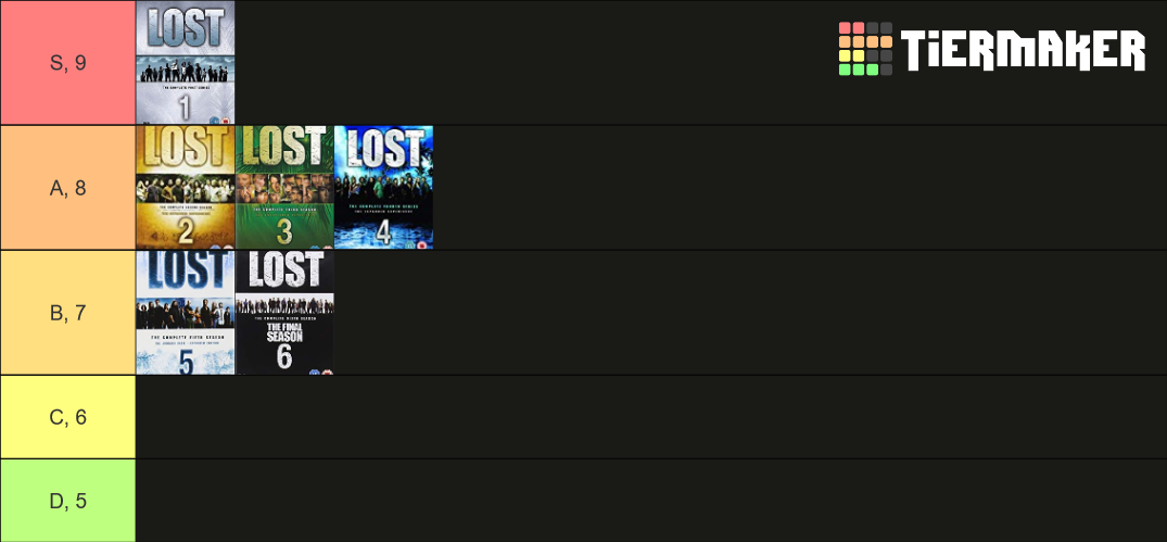 LOST seasons ranked Tier List (Community Rankings) - TierMaker