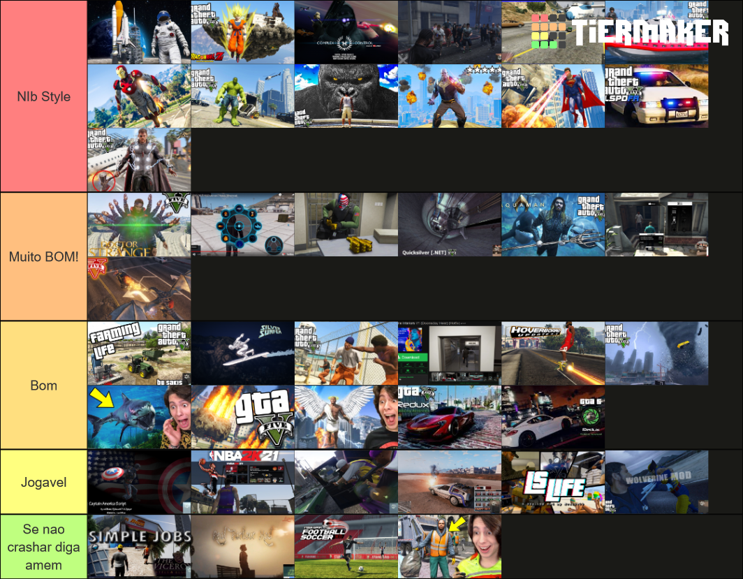 gta 5 modss Tier List (Community Rankings) - TierMaker