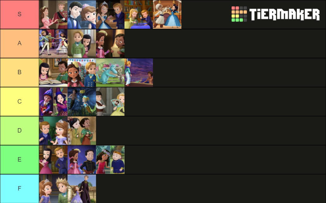 Sofia the First Shipping Tier List (Community Rankings) - TierMaker