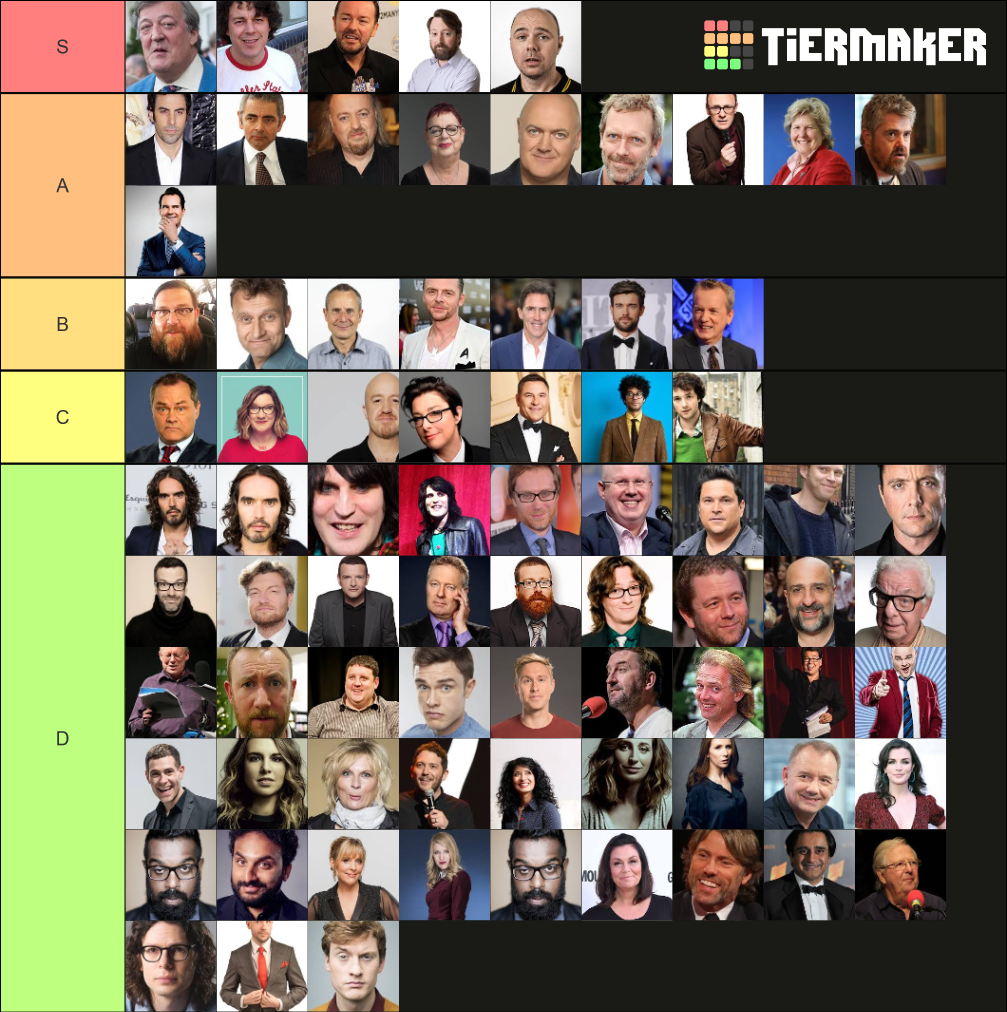 British Comedians Tier List (Community Rankings) - TierMaker