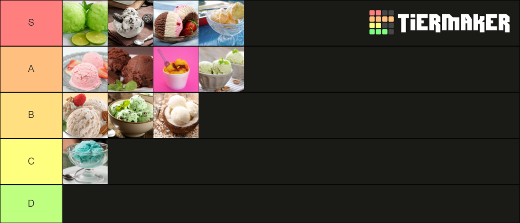 Ice cream Tier List (Community Rankings) - TierMaker
