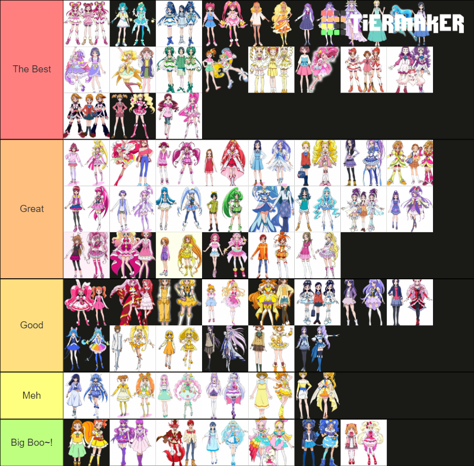 precure cures Tier List (Community Rankings) - TierMaker