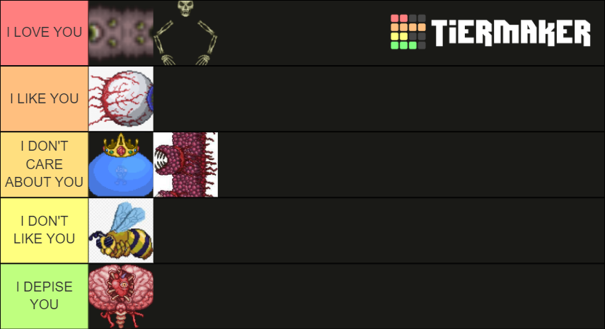 Terraria Pre-Hardmode Boss Tier List (Community Rankings) - TierMaker