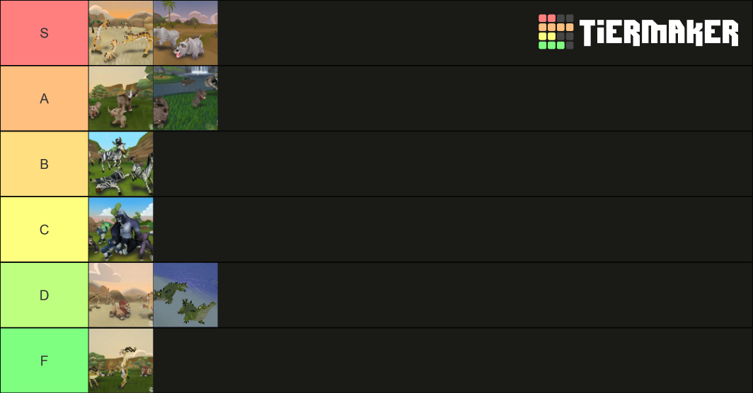 SimAnimals Africa Tier List (Community Rankings) - TierMaker