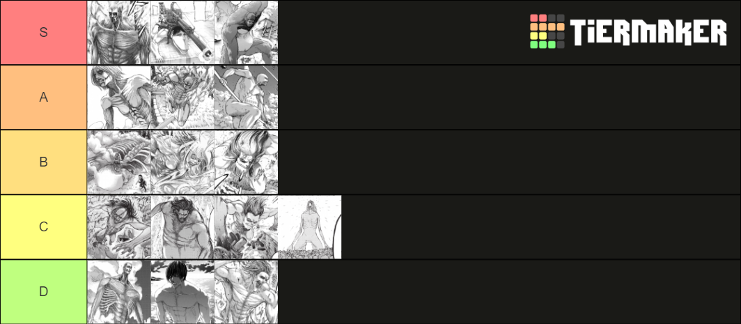 AoT Nine Titans Tier List (Community Rankings) - TierMaker