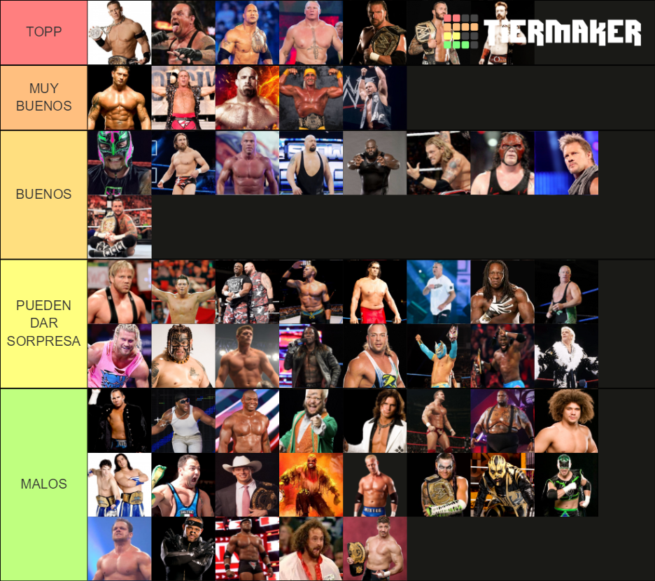 WWE BEST WRESTLERS Tier List (Community Rankings) - TierMaker