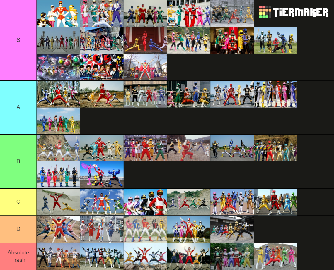 Super Sentai Seasons (1975-Present) Tier List (Community Rankings ...