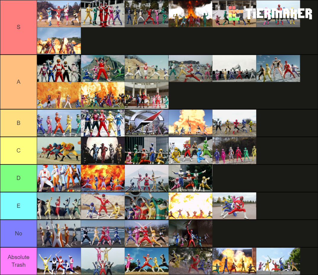 Super Sentai Series Tier List (Community Rankings) - TierMaker