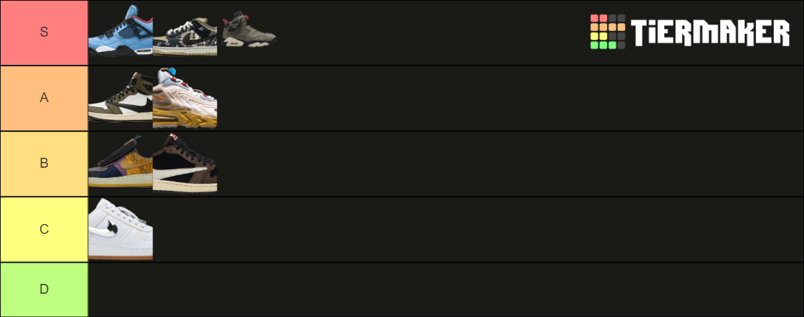 Travis Scott Shoes Tier List (Community Rankings) - TierMaker